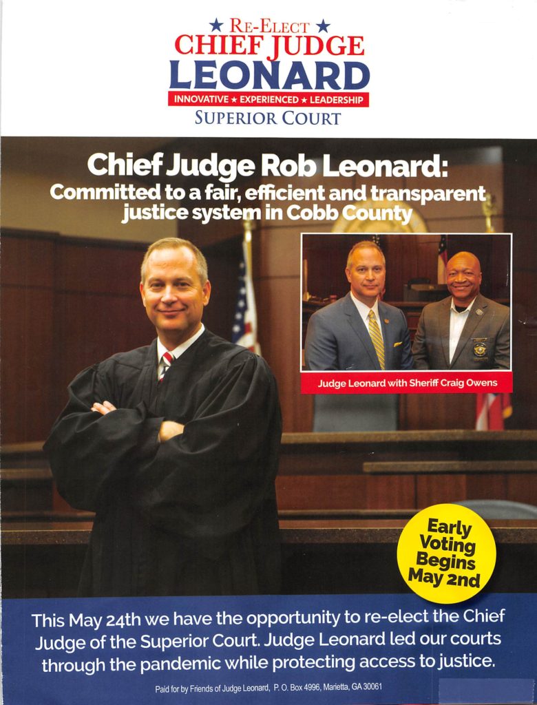 Judge Leonard – mailer | JudgeLeonard.com
